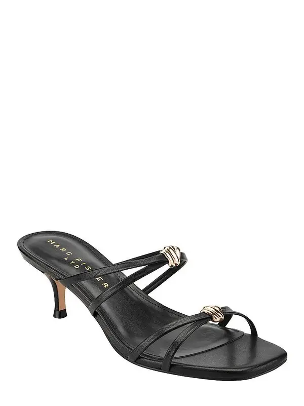 MARC FISHER LTD. Baizel Square Toe Sandals - Black