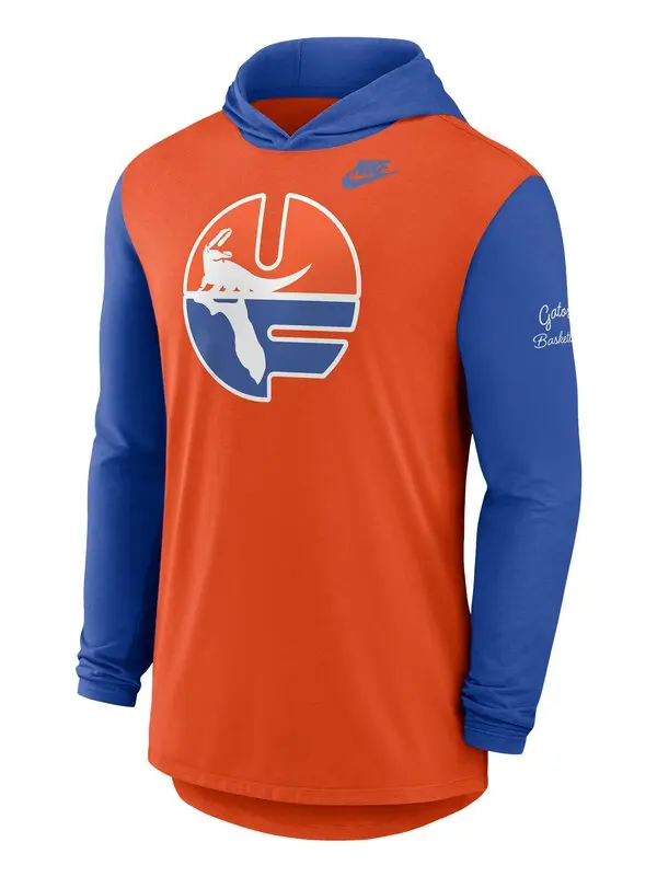 Nike Florida Campus Legacy Dri-fit College Long-sleeve Hooded T-shirt - Orange