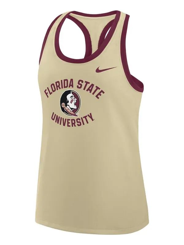 Nike Florida State Uni Name College Racerback Tank Top - Yellow