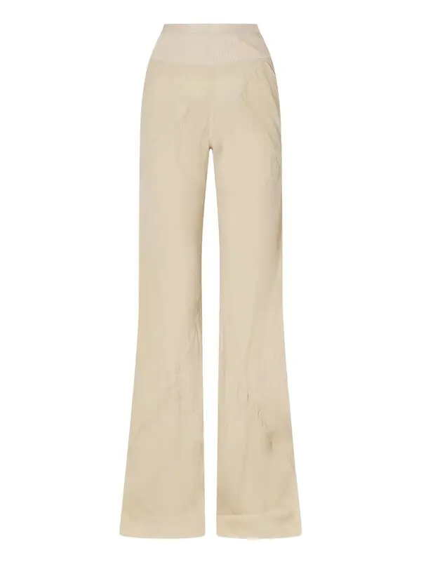 Rick Owens Bias Silk-crepe Wide-leg Pants - Neutrals