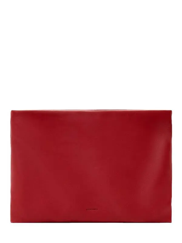 ALLSAINTS Bettina Leather Clutch - Pyrrol Red