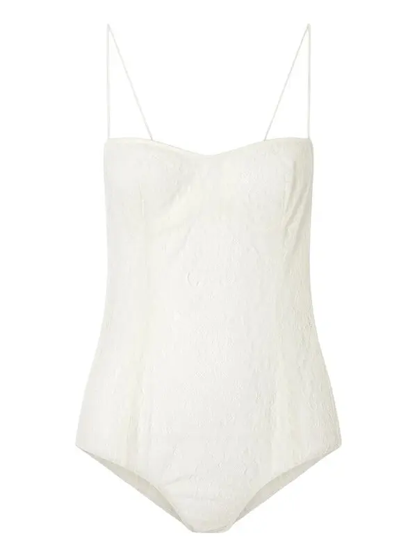 PAULINE DUJANCOURT Seagull Lace Bodysuit - Neutrals