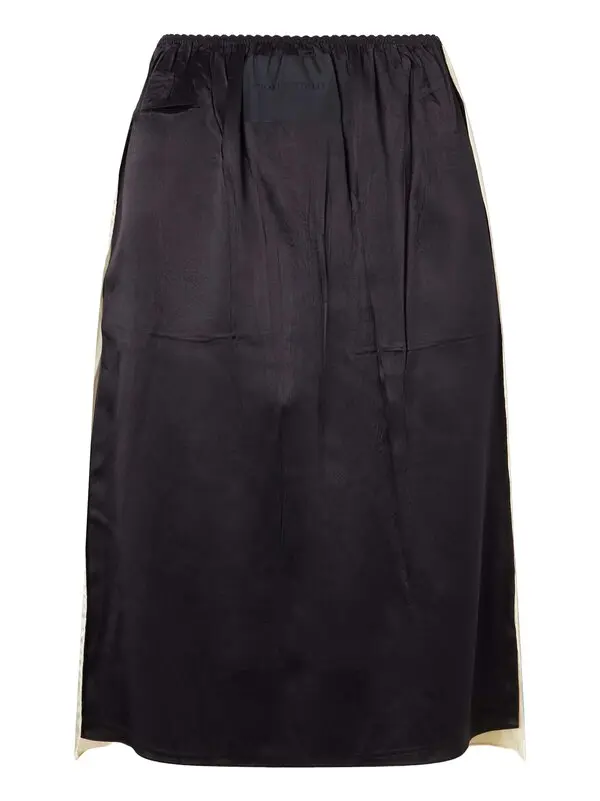 Phoebe Philo Stretch-silk Midi Skirt - Black