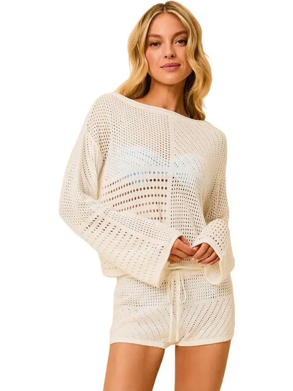 Solid & Striped Rowan Cotton Knit Sweater - White
