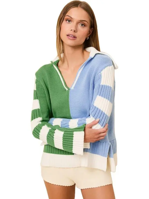 Solid & Striped Jack Cotton-blend Sweater - Blue