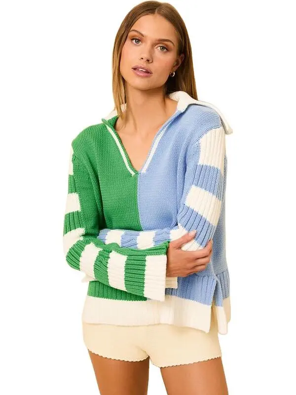 Solid & Striped Jack Cotton-blend Sweater - Blue