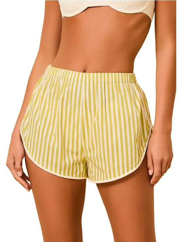 Solid & Striped Lester Striped Poplin Shorts - Stripe