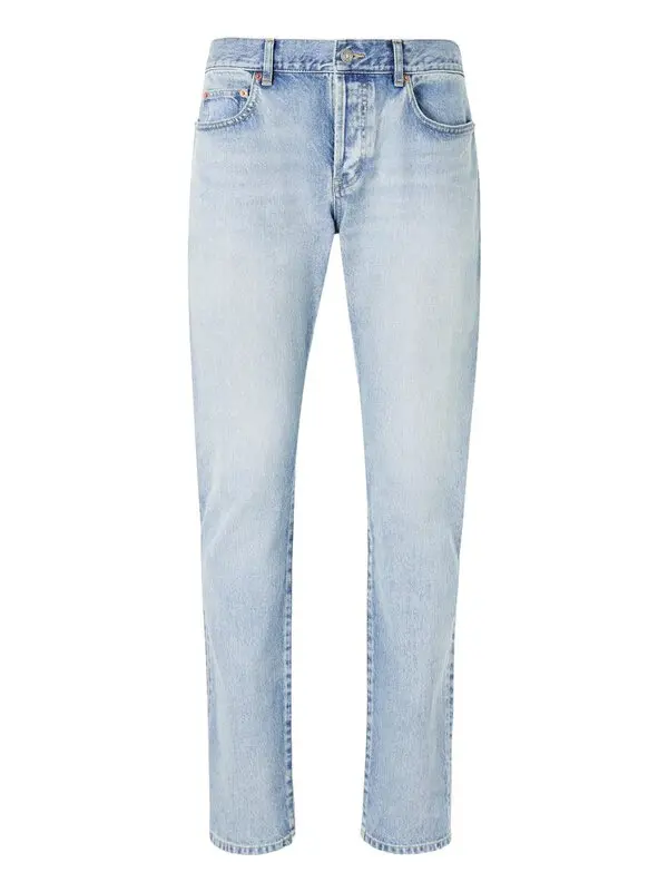 Saint Laurent Straight-leg Organic Cotton Denim Jeans - Blue