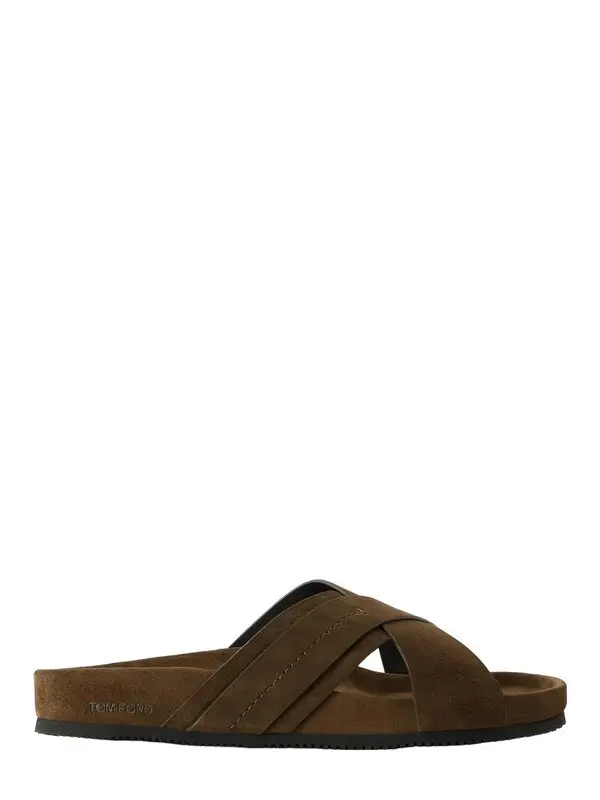 TOM FORD Wicklow Suede Sandals - Green