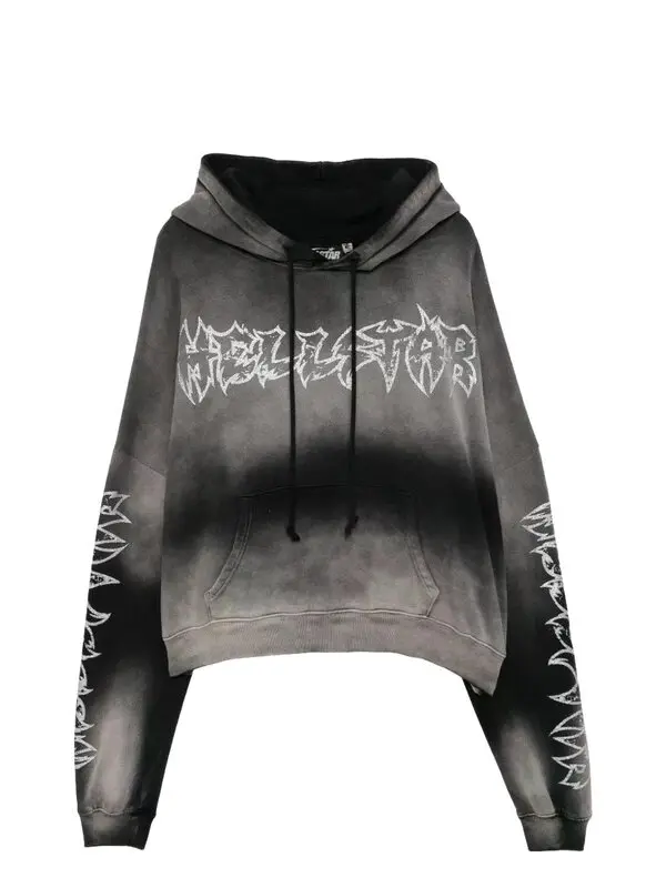 HELLSTAR Graphic Hooded Sweatshirt - Grey