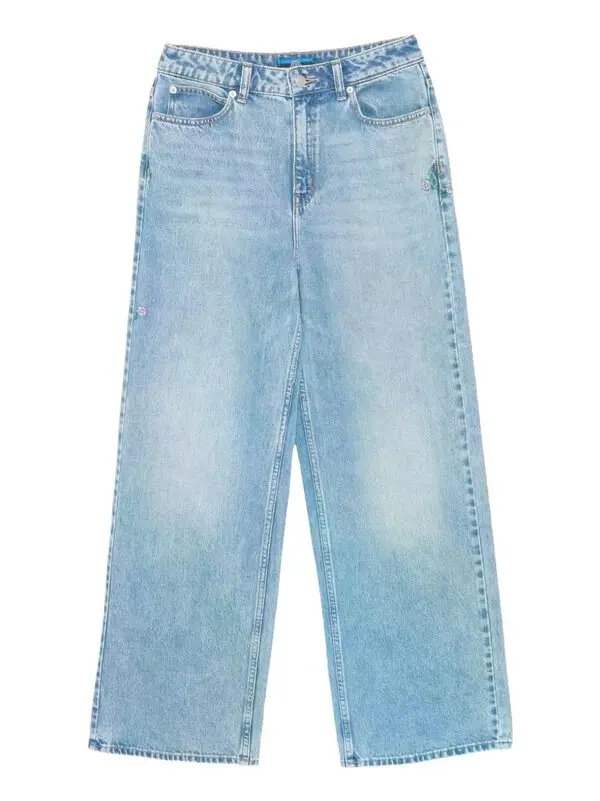 AGNES B. Wide-leg Jeans - Blue