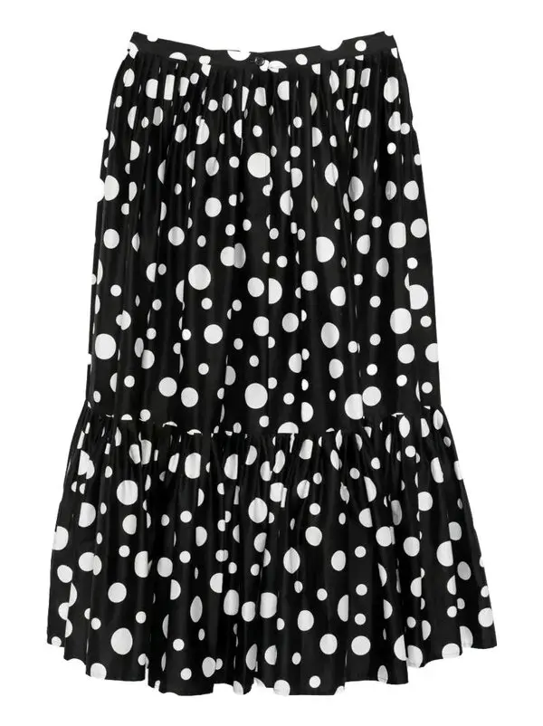AGNES B. Salsa Cotton Satin Petticoat Skirt - Black
