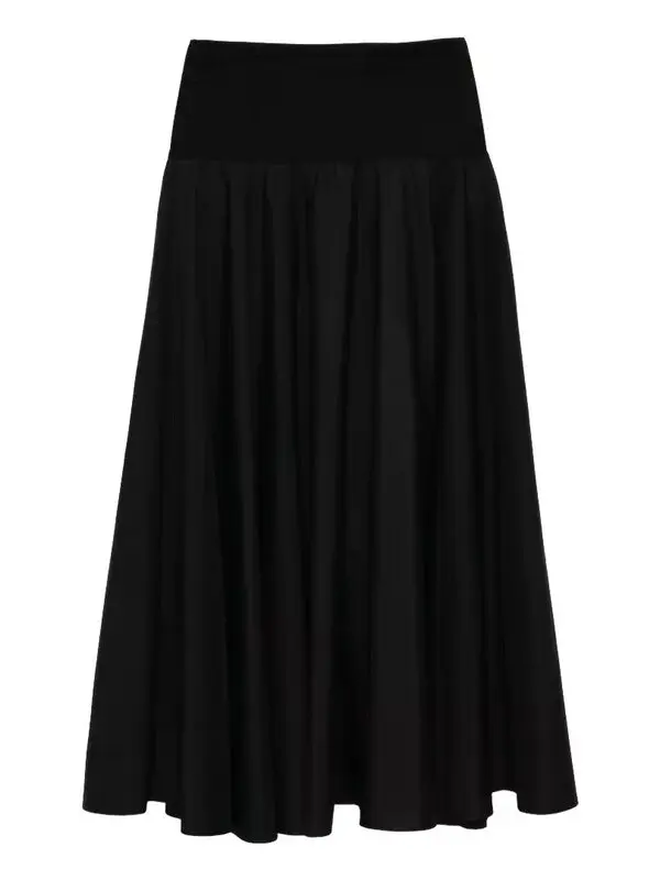 AGNES B. A-line Skirt With Elasticated Waistband - Black
