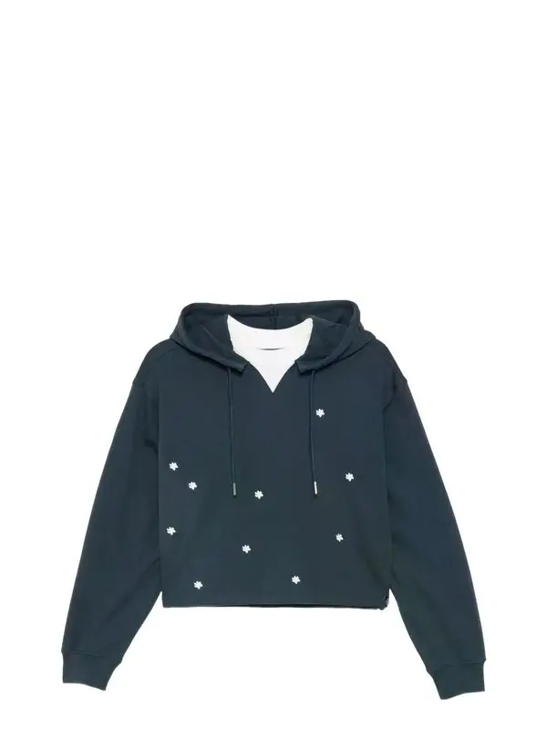SPORT B. BY AGNÈS B. Floral Embroidered Hoodie - Blue