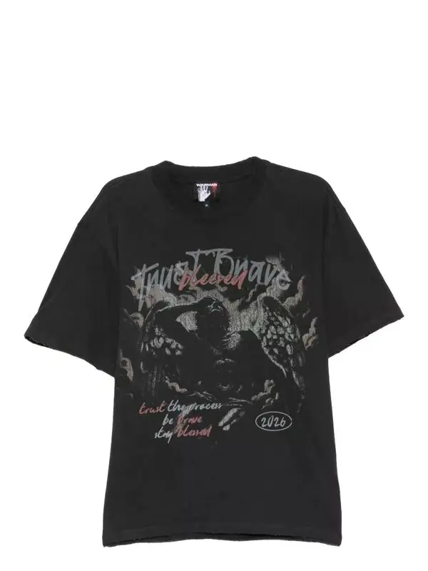 WARMAN Graphic Print T-shirt - Grey
