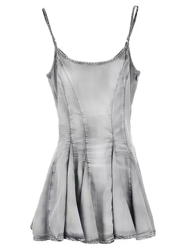 DIESEL® Pleated Mini Dress - Grey