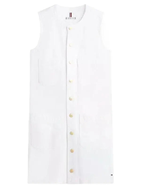 Tommy Hilfiger Buttoned Mini Dress - White