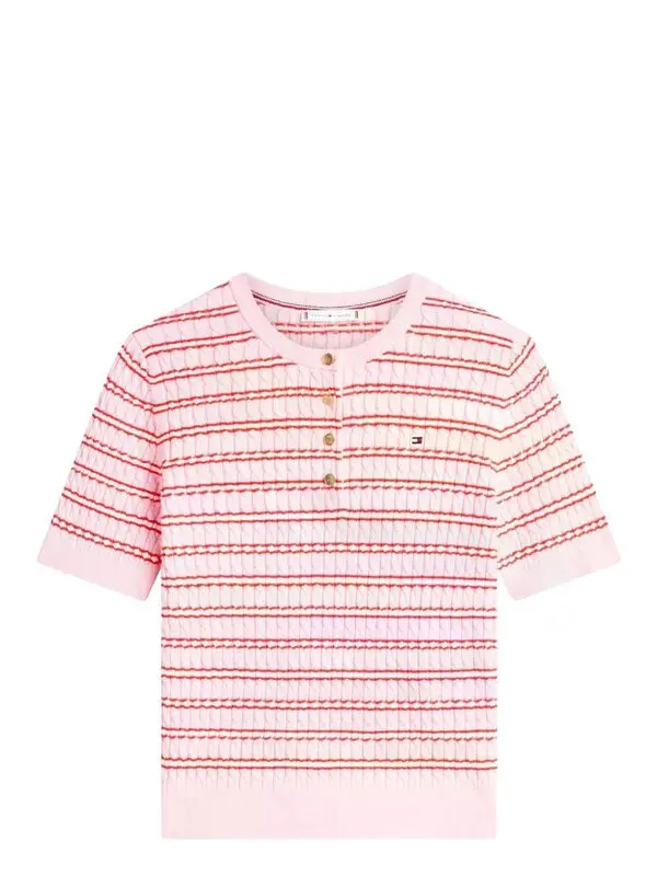 Tommy Hilfiger Striped-pattern T-shirt - Pink