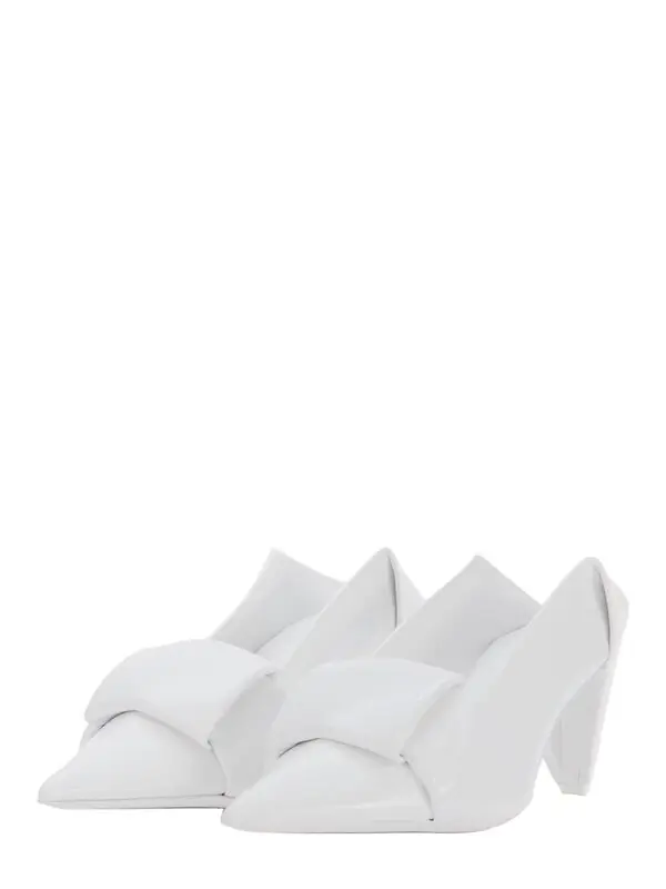 Loewe Origami Flap Back Lambskin Pump - Optic White