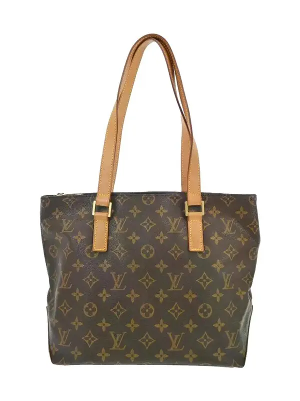 LOUIS VUITTON 2002 Cabas Monogram Tote - Brown