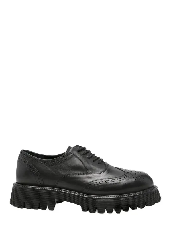 ADRIANNA FERETTI Brogue Tread-sole Oxford Shoes - Black