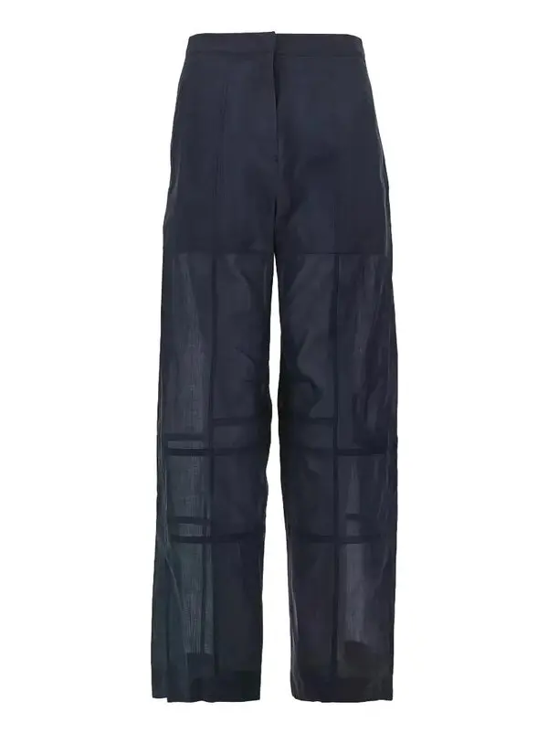 JIL SANDER Cotton Organdy Trousers - Blue
