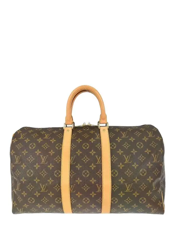 LOUIS VUITTON 2002 45 Keepall Monogram Duffle Bag - Brown