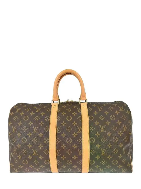 LOUIS VUITTON 2002 45 Keepall Monogram Duffle Bag - Brown