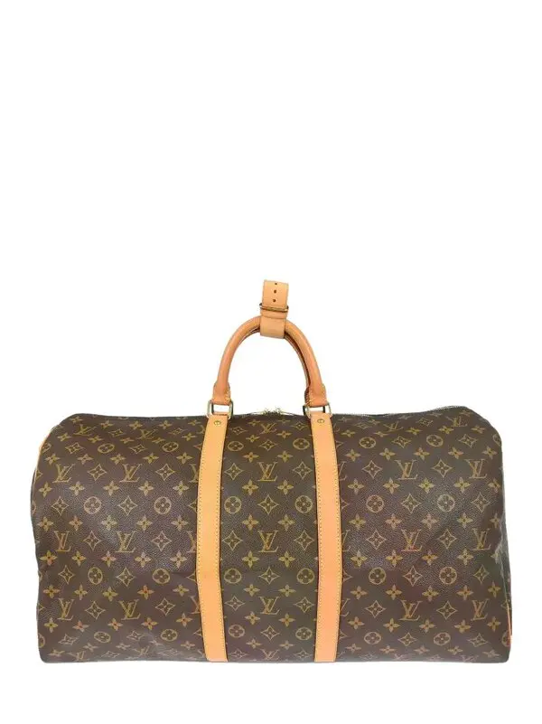 LOUIS VUITTON 2002 Monogram Travel Handbag - Brown