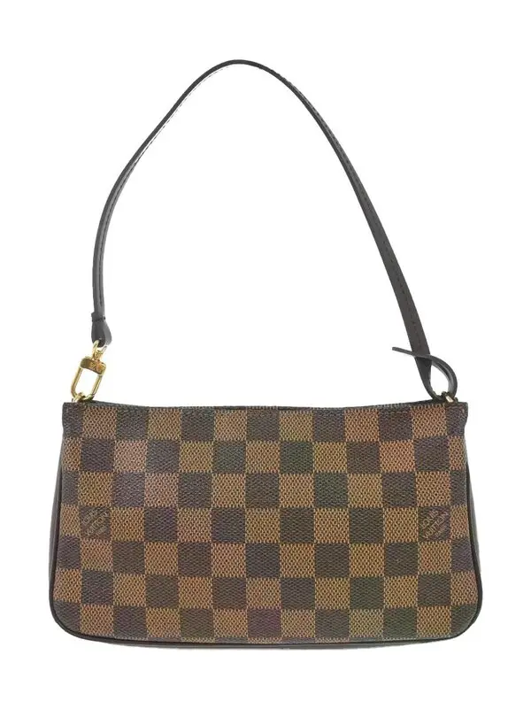 LOUIS VUITTON 2004 Navona Damier Shoulder Bag - Brown