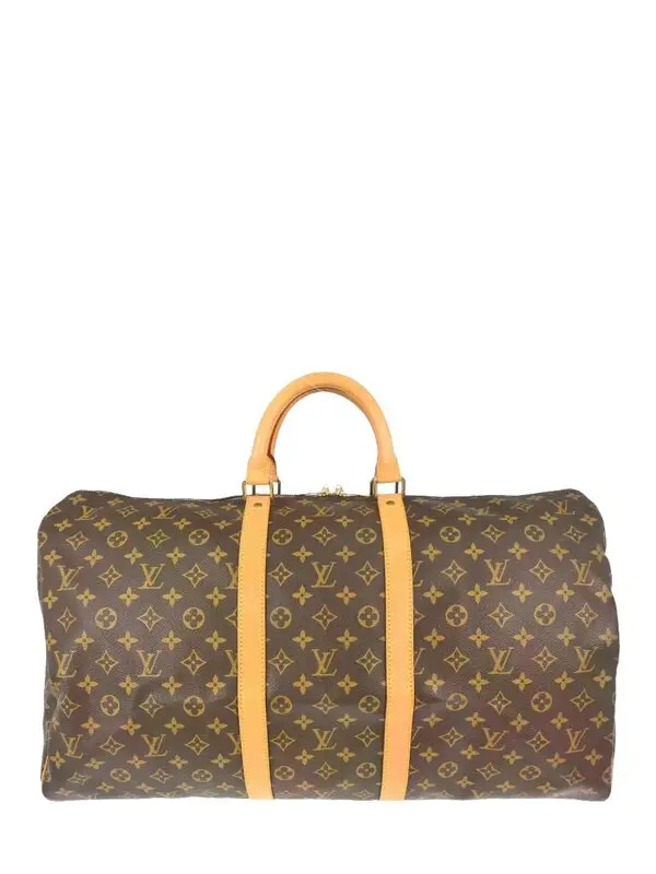 LOUIS VUITTON 1996 Monogram Travel Handbag - Brown