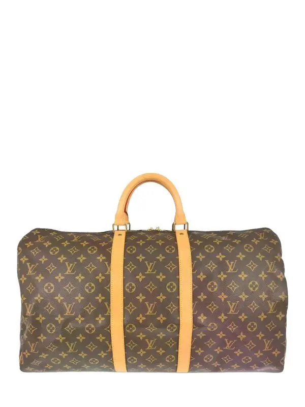 LOUIS VUITTON 1996 Monogram Travel Handbag - Brown
