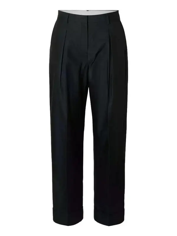 SELECTED Pleated Tailored Trousers - Black