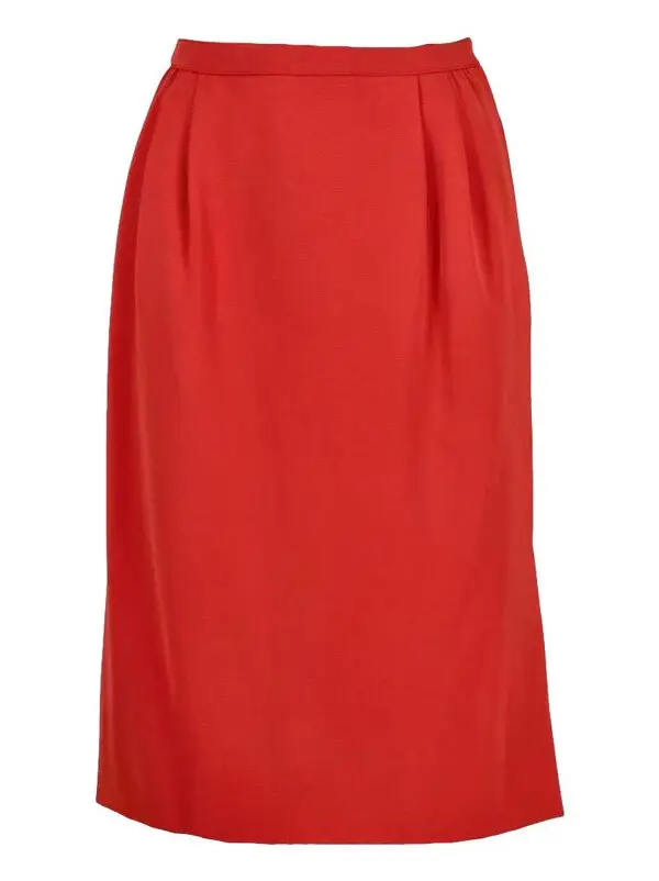 Valentino Garavani Side-split Midi Pencil Skirt - Red