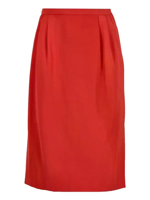 Valentino Garavani Side-split Midi Pencil Skirt - Red