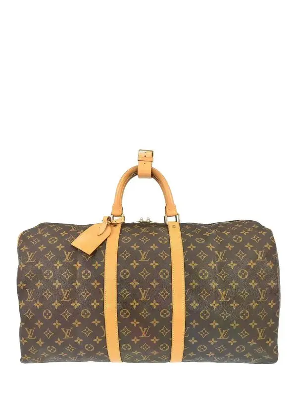 LOUIS VUITTON 1999 55 Keepall Monogram Holdall - Brown