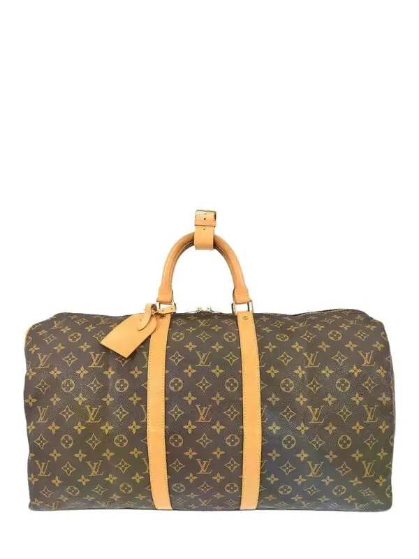 LOUIS VUITTON 1999 55 Keepall Monogram Holdall - Brown