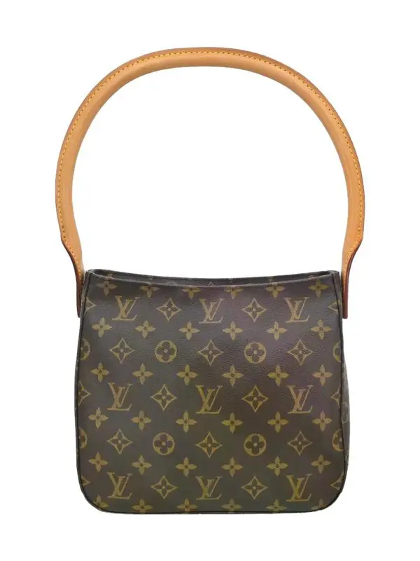 LOUIS VUITTON 2002 Mm Looping Monogram Tote Bag - Brown