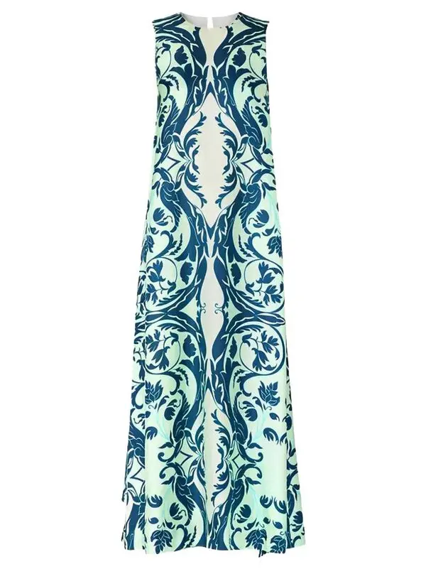F.R.S FOR RESTLESS SLEEPERS Floral-pattern Midi Dress - Blue