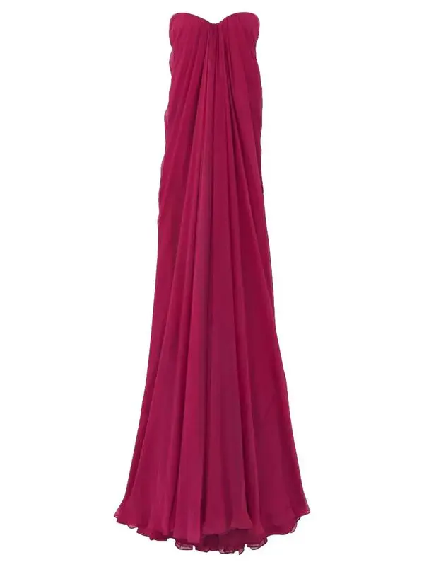 Alexander McQueen Draped Maxi Dress - Pink