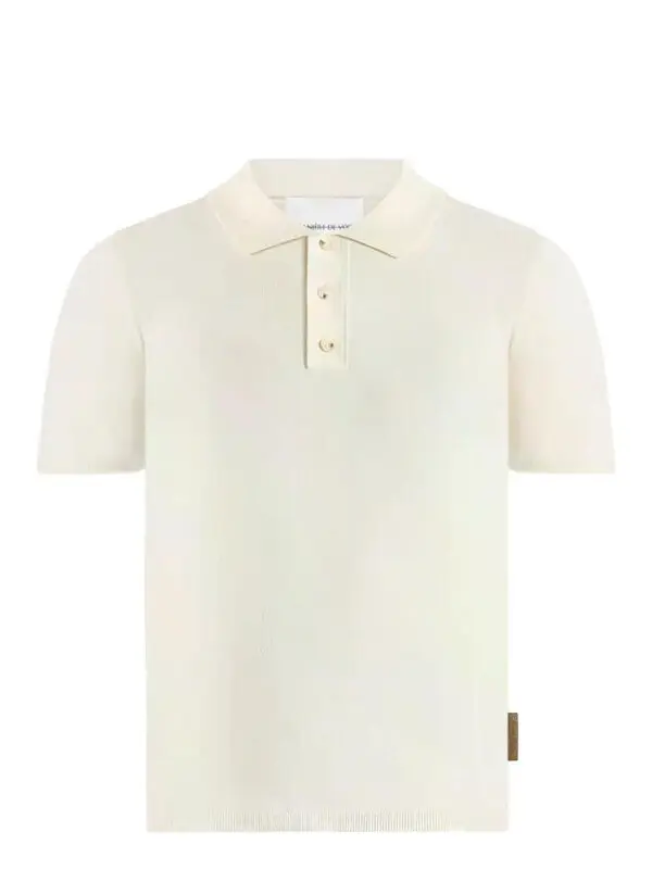 Manière De Voir Bryn Ribbed Polo Shirt - Neutrals