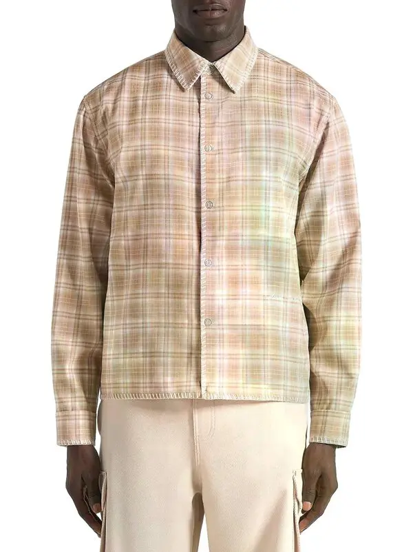 Manière De Voir Blake Checked Whipstitch Shirt - Neutrals