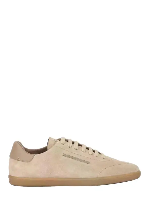 Zegna Suede Leather Sneakers - Neutrals