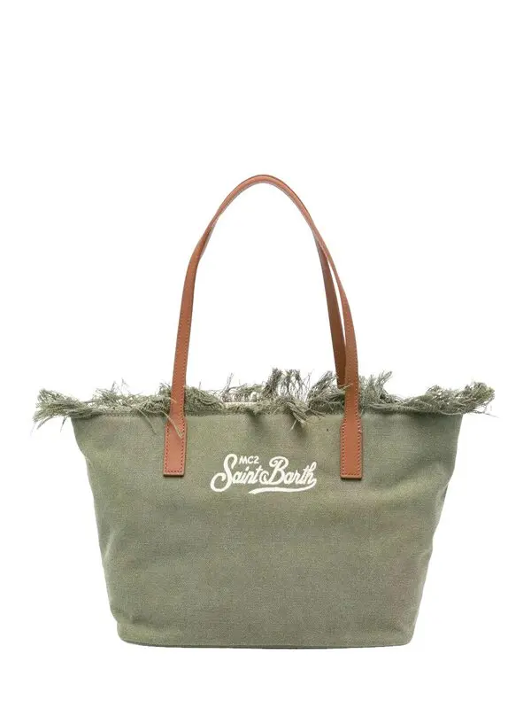 MC2 SAINT BARTH Embroidered Tote Bag - Green