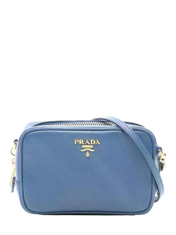 Prada Mini Saffiano Camera Crossbody Bag - Blue