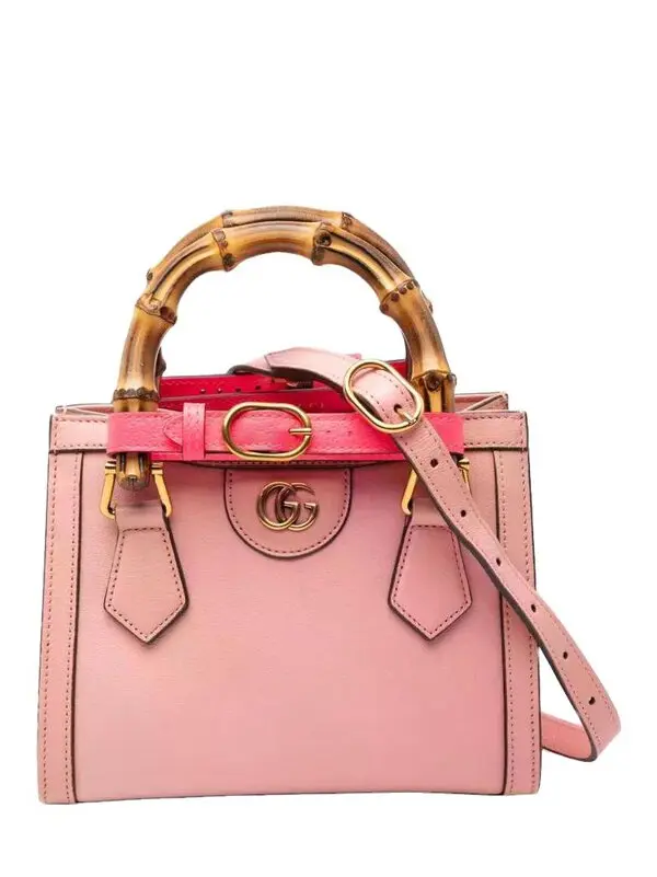 Gucci 2016-2025 Mini Calfskin Bamboo Diana Satchel - Pink