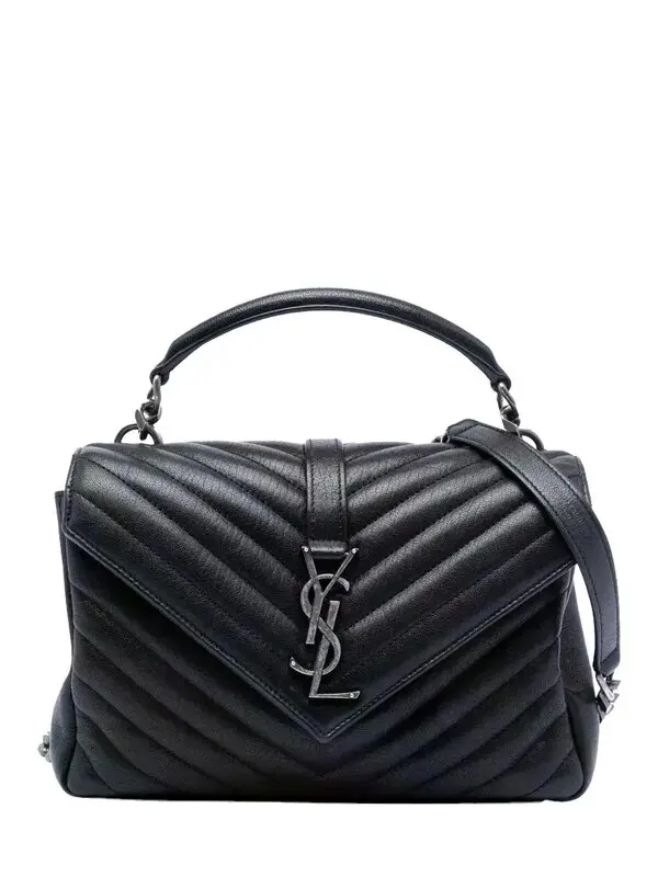 Saint Laurent 2018 Medium College Satchel - Black
