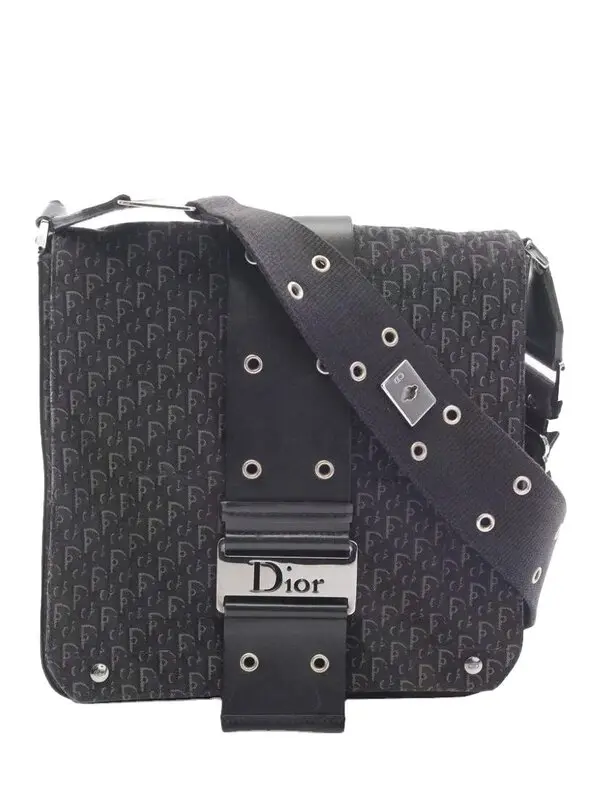 Dior Diorissimo Trotter Canvas Crossbody Bag - Black