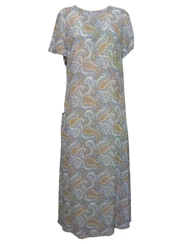 Max Mara Paisley Print Dress - Blue