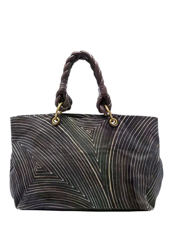 Bottega Veneta 2007 Printed Canvas Cabat Tote Bag - Brown